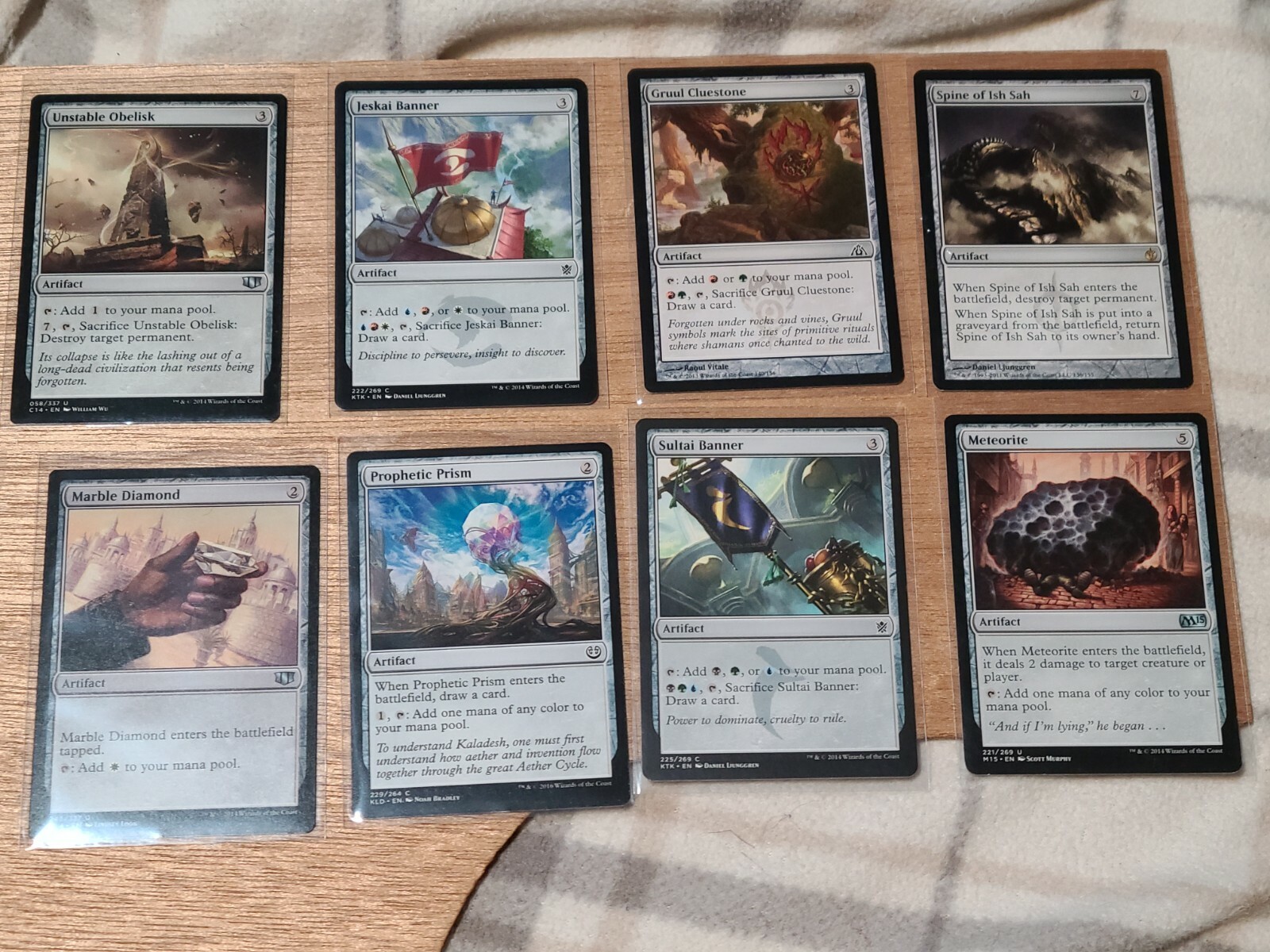 MTG Artifact x8-Sultai Banner,Jeskai Banner,Gruul Cluestone,Spine of ...