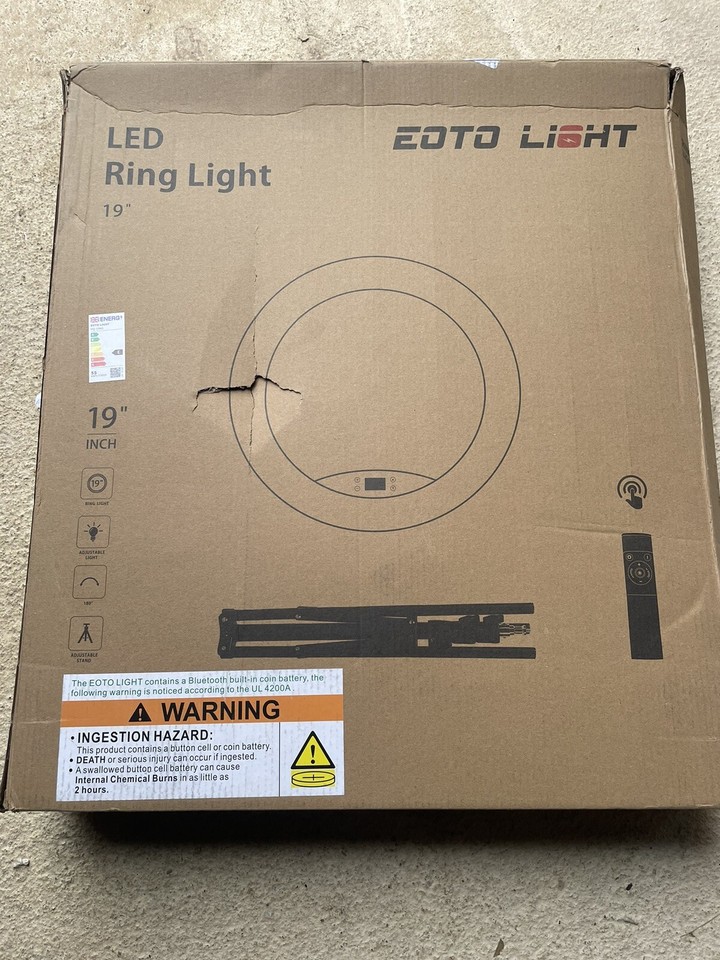 EOTO 19inch LED Dimmable Makeup Selfie Ring Light with Tripod Stand And ...