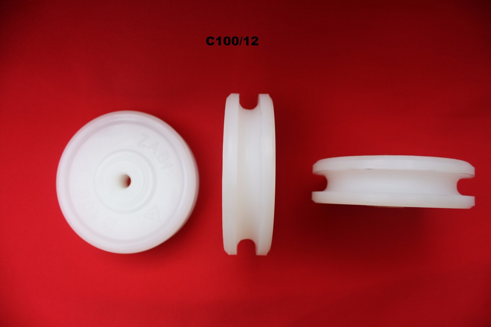 100mm Round U Groove Nylon Pulley Wheel Roller, Various Groove Size ...