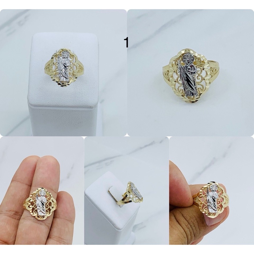 14k gold ring Saint Jude St Jude size 7-8 -~ Anillo en oro de San Judas ...