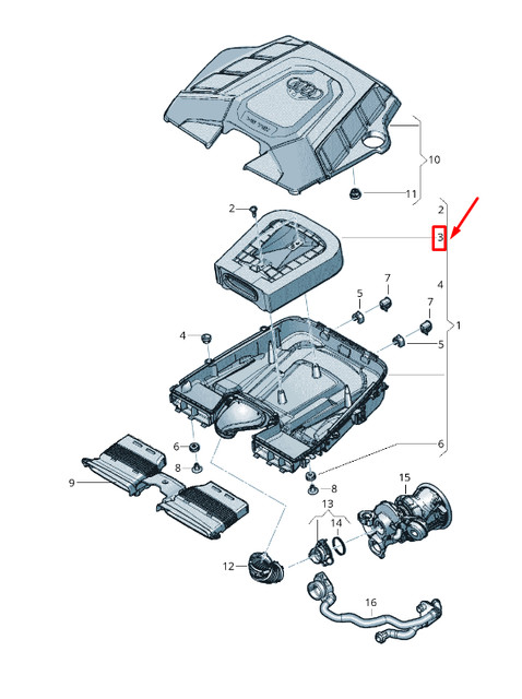 OEM AUDI Q8 4M ENGINE AIR FILTER ELEMENT 4M0133843G GENUINE for sale ...