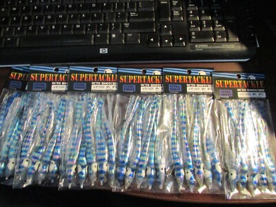 4¾" x 30 NEW Supertackle #770 TYEE - Salmon Hoochies - Patterned Mylar ...