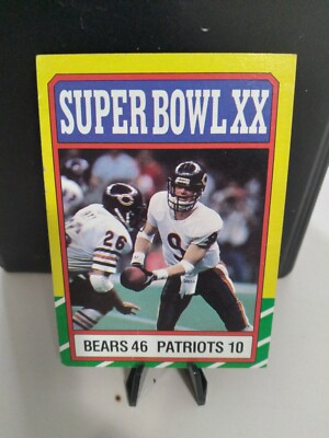 1986 Topps Football Jim McMahon Matt Suhey Super Bowl XX #8 Chicago ...
