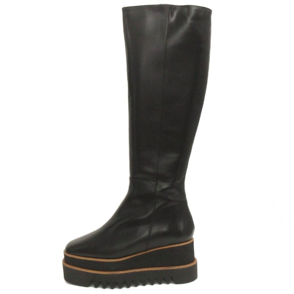 PALOMA BARCELO Long boots thick sole side zip black black ladies | eBay