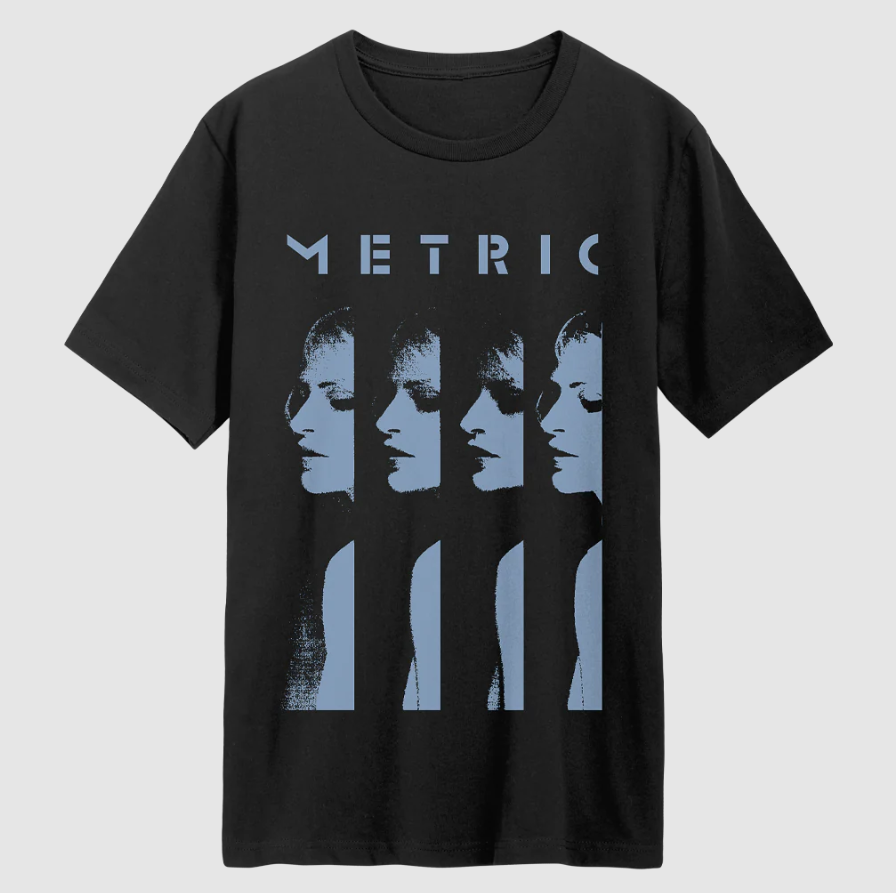 Vtg Metric Band Music Band Heavy Cotton Black All Size Unisex Shirt ...
