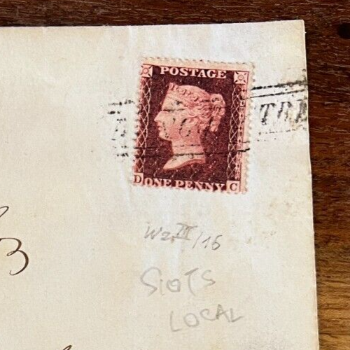 QV GB 1858 1d Penny Red SG36 Perf 16 Alphabet III Cat £160 on Cover ...