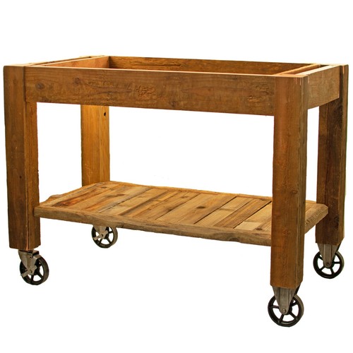 Outdoor Potting Table Workbench Buffet Island Cart 6in Vintage Swivel ...