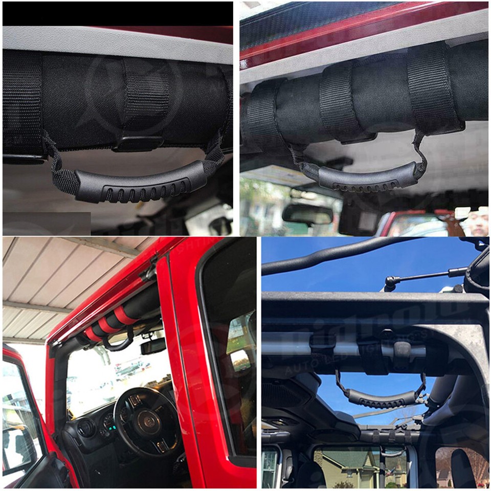 2PC Roll Bar Grab Handles Grip Handle for Jeep Wrangler YJ TJ JK JL ...