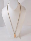 Jami Gold Tone Rope Chain Peach Pendant Necklace | eBay