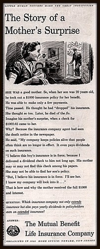 1943 E AD MUTUAL BENEFIT LIFE INSURANCE CO MOTHERS SURPRISE | eBay