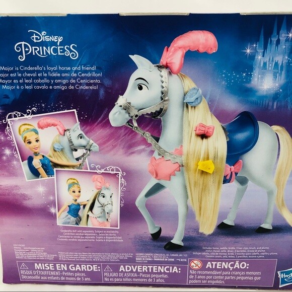 Disney Princess Horse Major Cinderella Doll Friend Toy Pony Hair ...