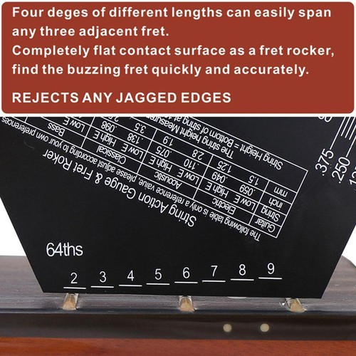 Guitar String Action Gauge String Height Ruler Fret Leveling Rocker ...