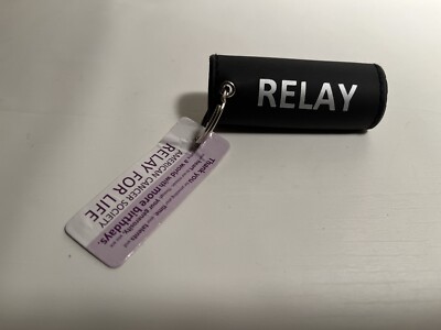 Relay for Life Tag Wrap Keychain Zipper Pull Snap Bonus Card Organizer ...