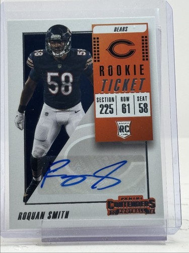 ROQUAN SMITH 2018 CONTENDERS ROOKIE TICKET AUTOGRAPH BEARS RC AUTO ...