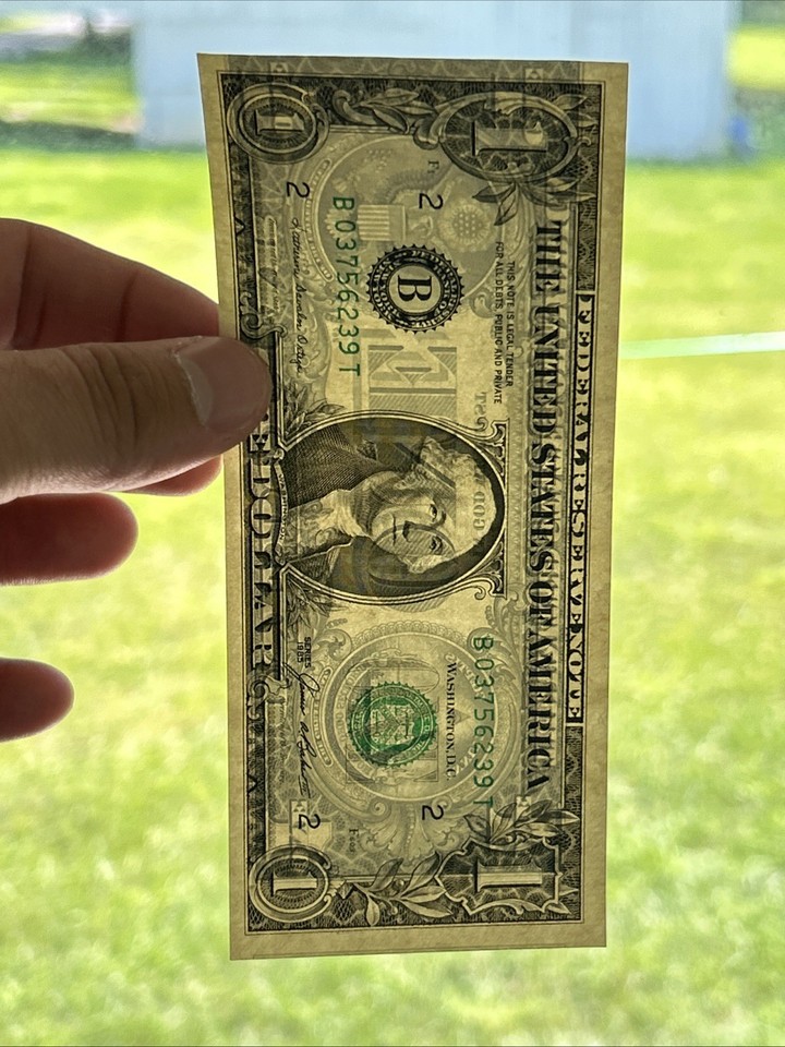 1985 $1 Miscut Error Federal Reserve Note 🇺🇸 | eBay