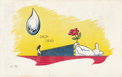 Vintage Postcard Humor Comic Dead man, Drop dead | eBay