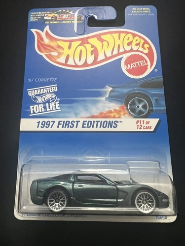 Hot Wheels 1997 First Editions ‘97 Corvette GREEN Chevy Diecast 11/12 ...