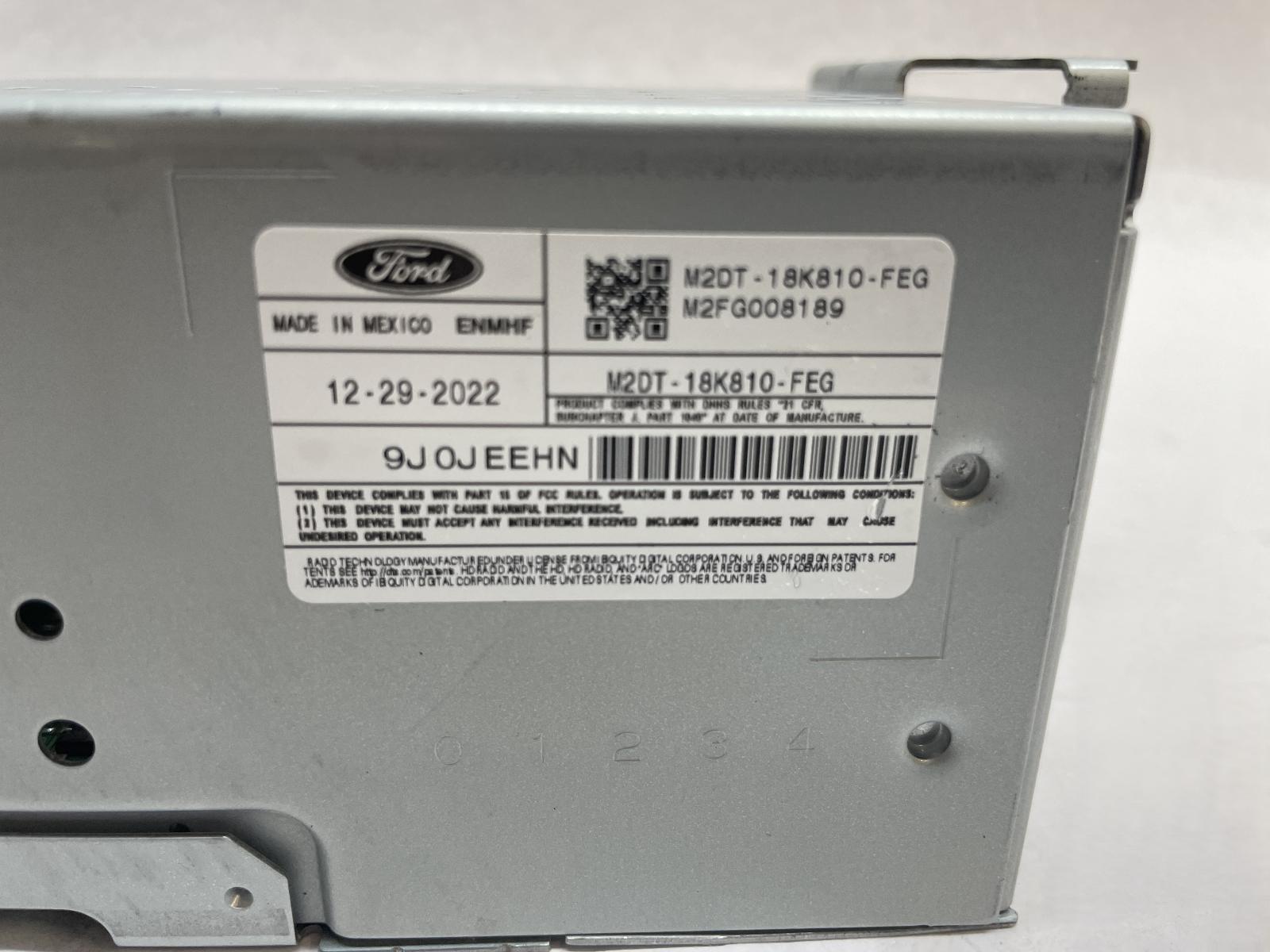 2023 FORD BRONCO RADIO RECEIVER OEM M2DT-18K810-FEG AUDIO AV EQUIPMENT ...