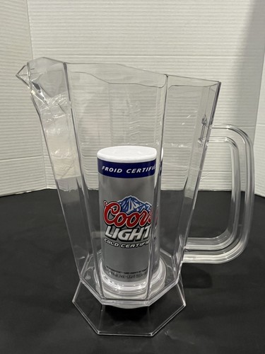 Coors Light Logo Plastic Polar Pitcher 60 Oz Pitcher w/ Ice Holder USA ...