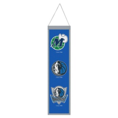 Dallas Mavericks NBA Heritage Banner Embroidered Wool 8" X 32" | eBay