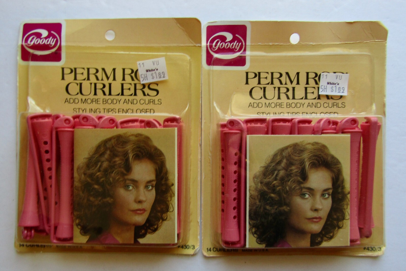 Lot of 28 Vintage Goody Permrod Curlers 430/3 1982 Made in USA NOS Pink ...