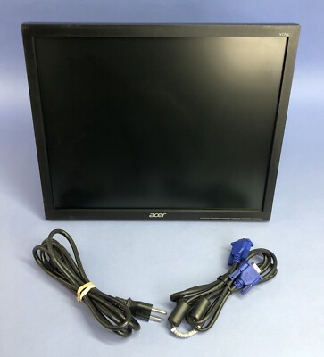 Acer V176L Flat Panel Monitor LCD Display's w/ Power & VGA Cables, No ...