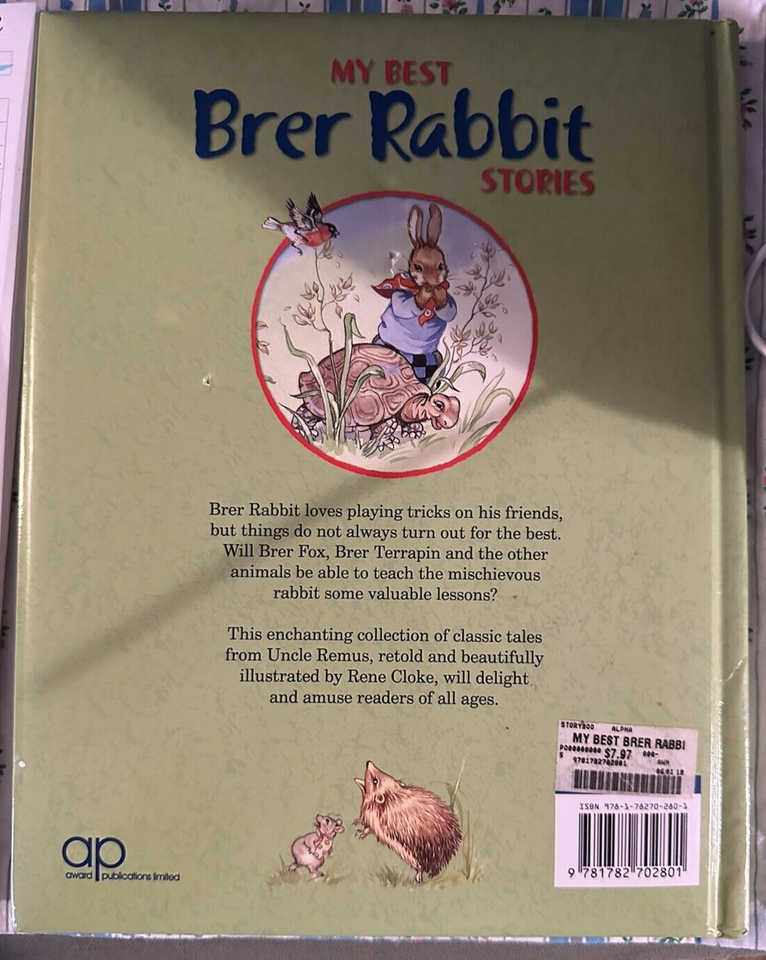 MY BEST BRER RABBIT STORIES COLLECTION OF UNCLE REMUS CLASSIC TALES HB ...