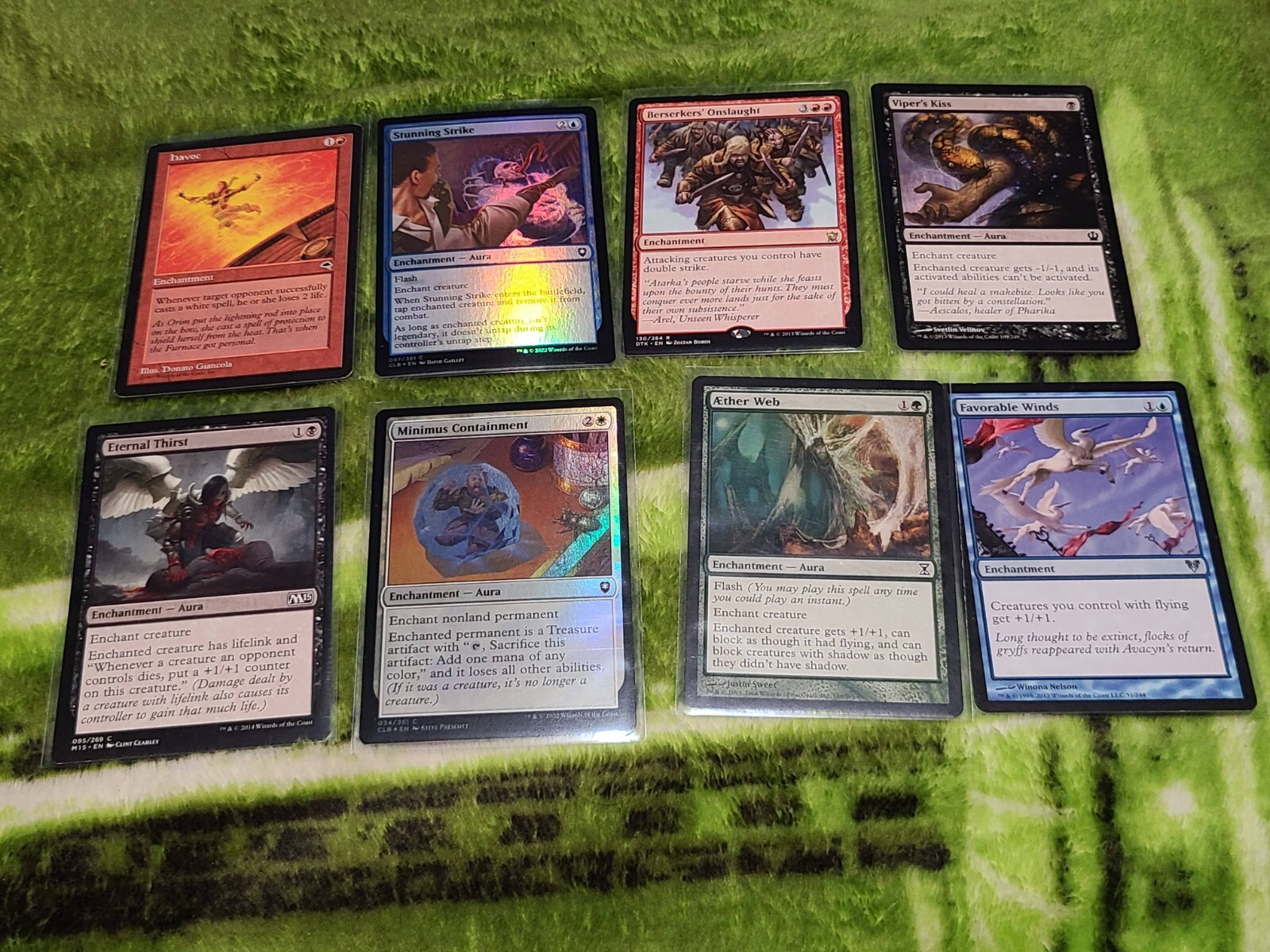 MTG Enchantment x8 Stunning Strike(FOIL)Minimus Containment(FOIL)Aether ...
