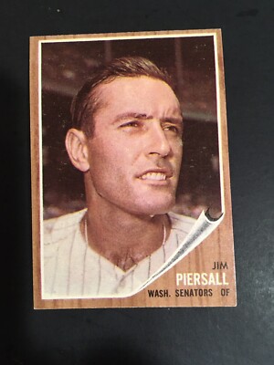 1962 TOPPS JIM PIERSALL, #90, NM (Free Shipping On Any 3!) | eBay