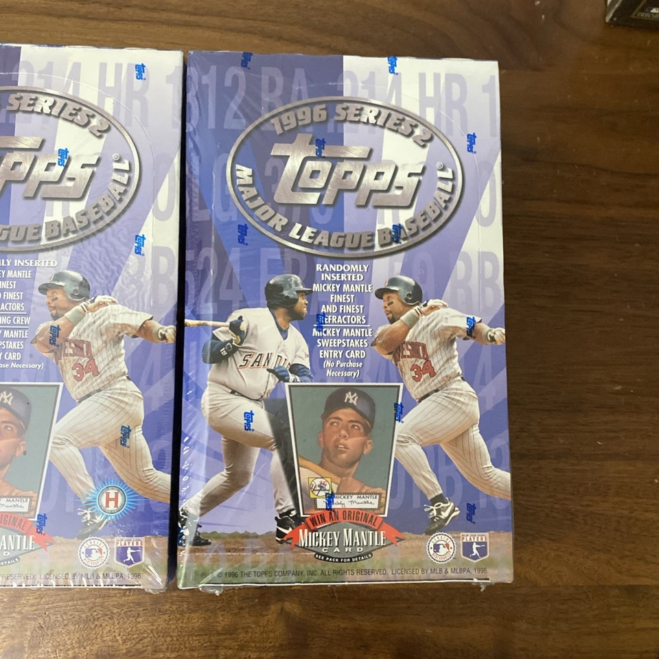 1996 Topps Baseball Series 2- FACTORY SEALED- LOT OF 2 BOXES- 36 Packs ...