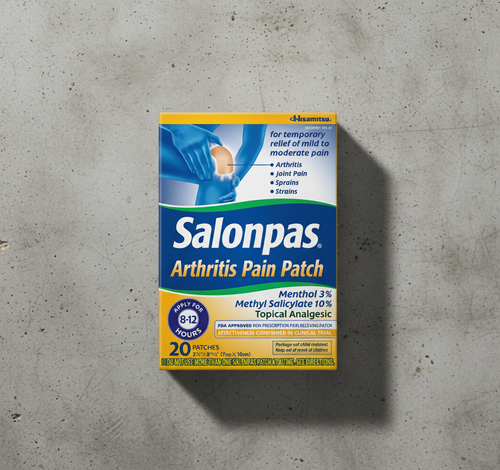 Salonpas Arthritis Pain Relief Patch, 20 Count, Menthol & Methyl ...