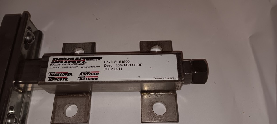 NEW BRYANT PRODUCTS 100-3-SS-SF-BP TELESCOPER CONVEYER BELT TENSIONER ...