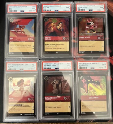 Disney Lorcana Lot of 6 Psa Slabs Chapter 1 Cold Foils | eBay