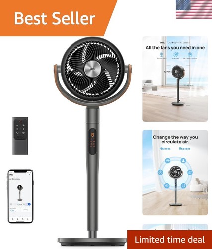 PolyFan 513S: Quiet 43'' Standing Fan with 8 Speeds and Wi-Fi Smart ...