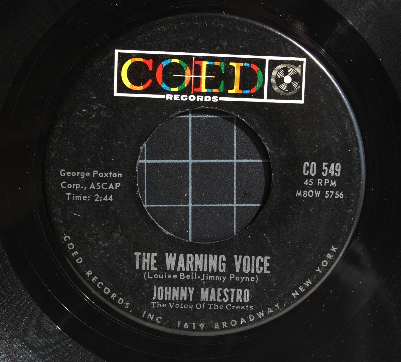JOHNNY MAESTRO Doo Wop 45rpm What A Surprise b/w The Warning Voice HEAR ...