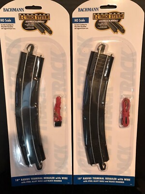 BACHMANN 44402 EZ TRACK HO SCALE 18” RADIUS TERMINAL RERAILER 2 PACKS ...