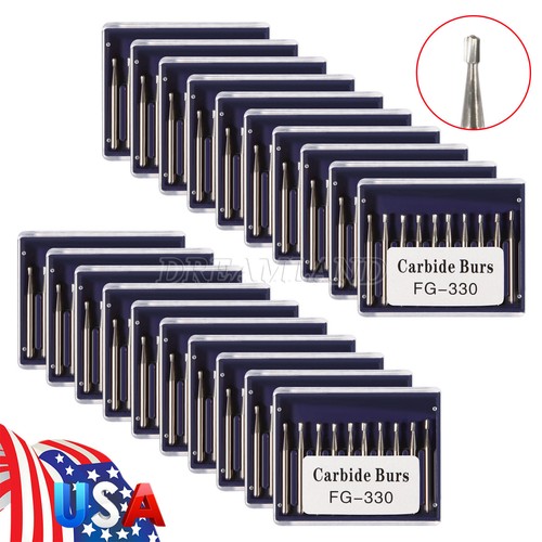 Dental Carbide Burs Tungsten Steel Bur FG # 330 Pear for High Speed ...
