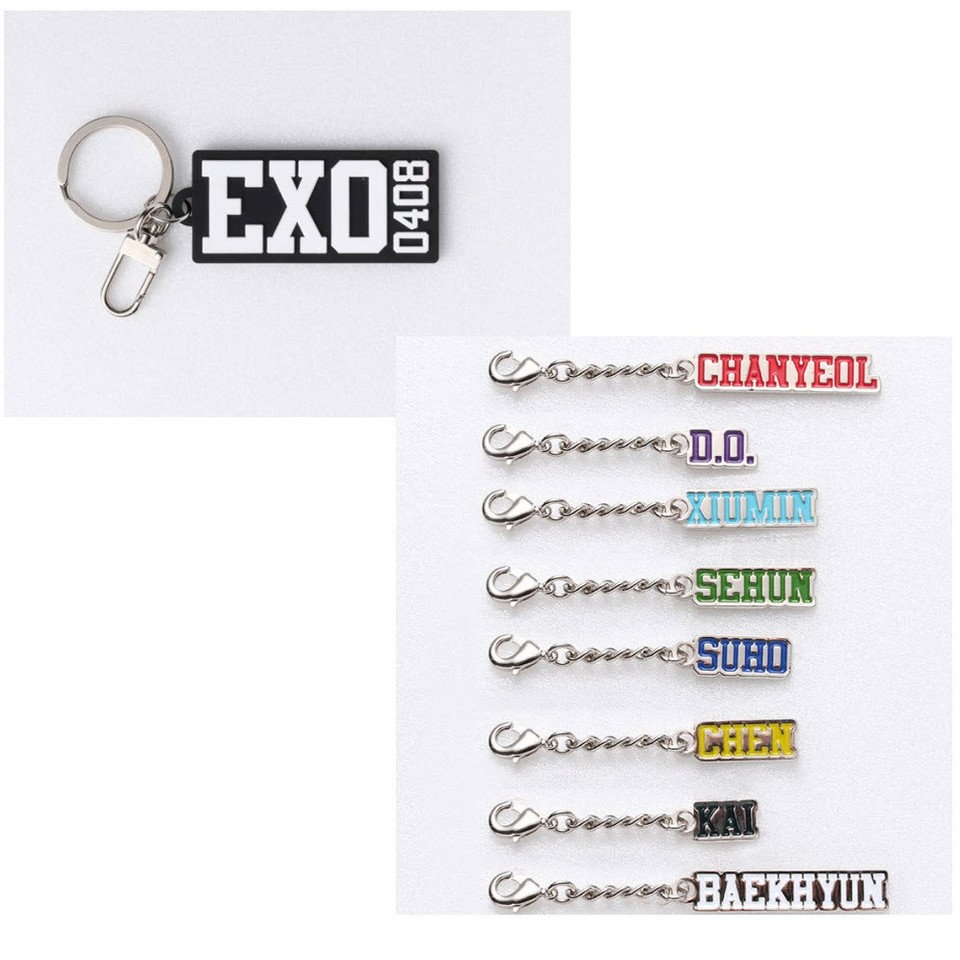 EXO Official 0408 KEY RING Charm The ElyXiOn dot Concert Goods MD Name ...