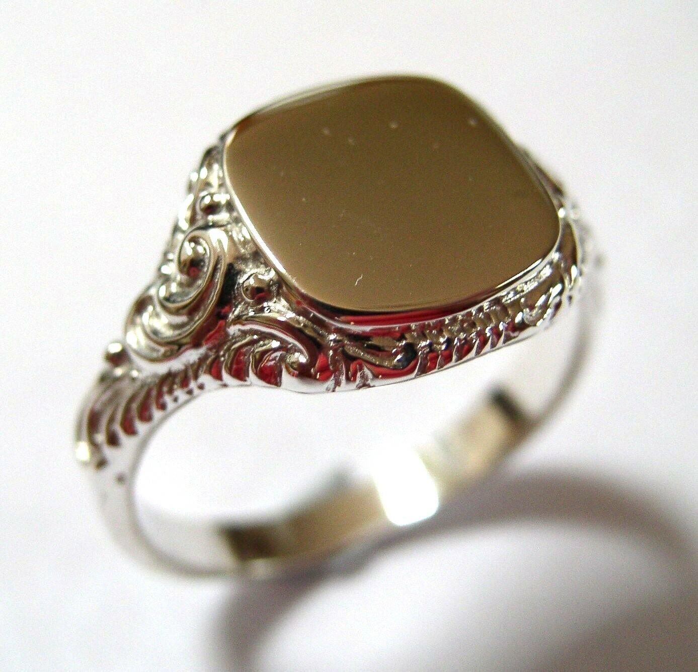 Size T 1/2 Kaedesigns Genuine Solid Sterling Silver Square Engraved ...