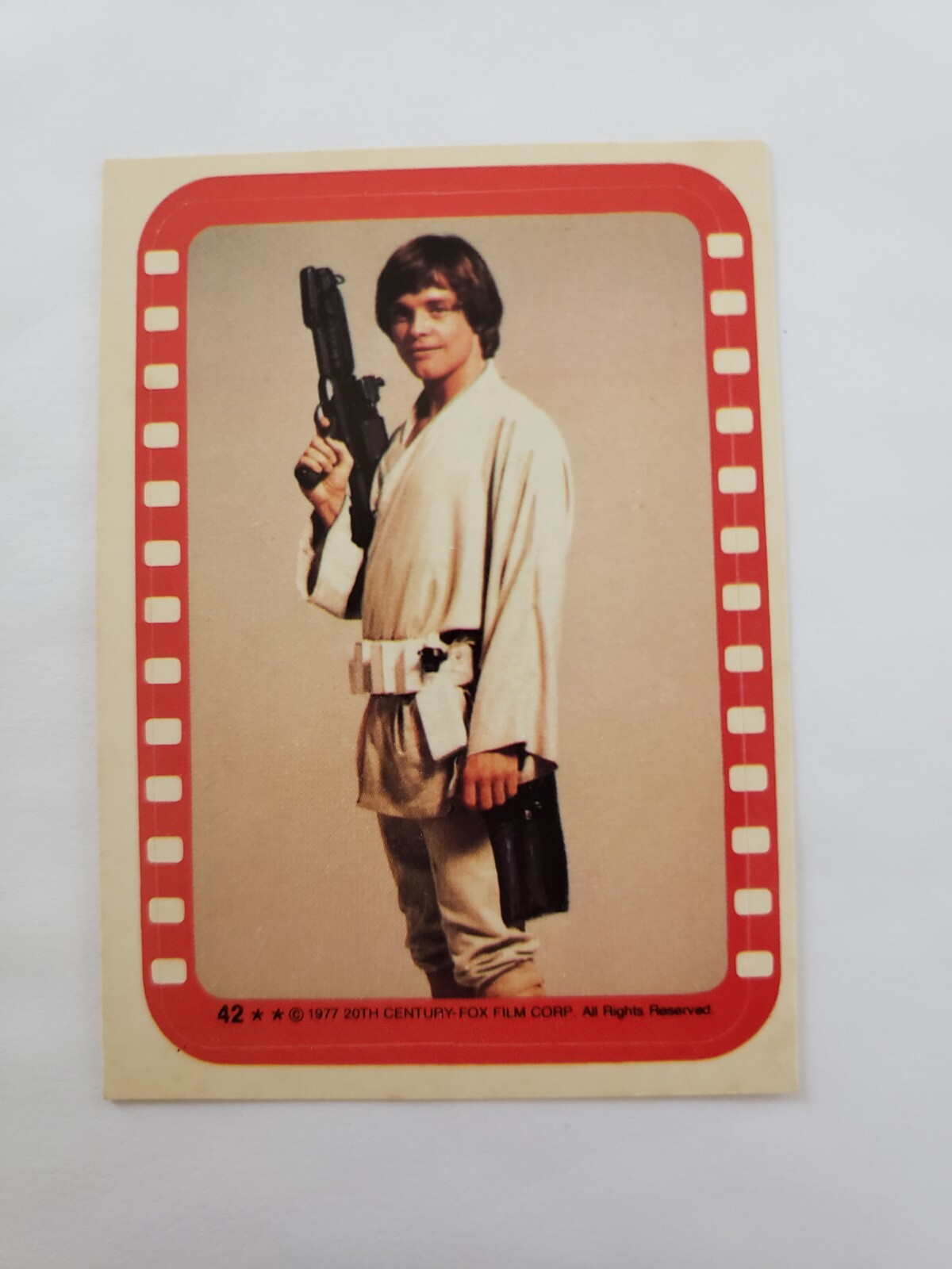 Luke Skywalker 1977 Star Wars Sticker Card Topps Series 4 #42 | eBay