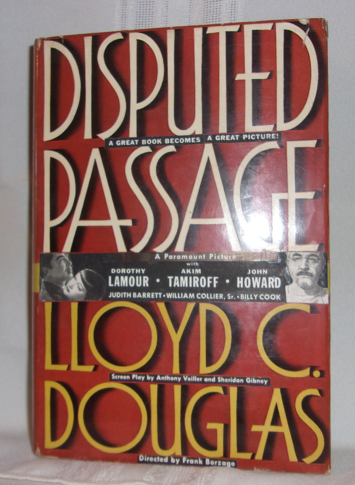Lloyd C Douglas DISPUTED PASSAGE 1939 Vintage HC DJ SIGNED! Dorothy ...