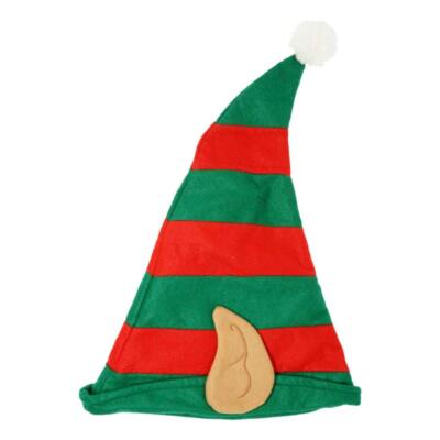 Felt Elf Hat with Ears, 1 Pack, Size Large Fits Most Adult, Red and ...