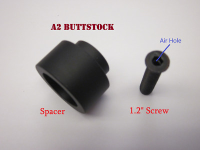 Black A2 Buttstock Spacer & 1.2" Screw with Air Hole - Aluminum ...
