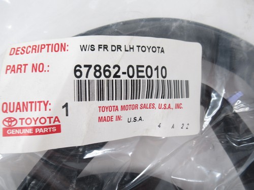 Genuine 2005-2012 Toyota Lexus Driver LH Front Door Weatherstrip Seal ...