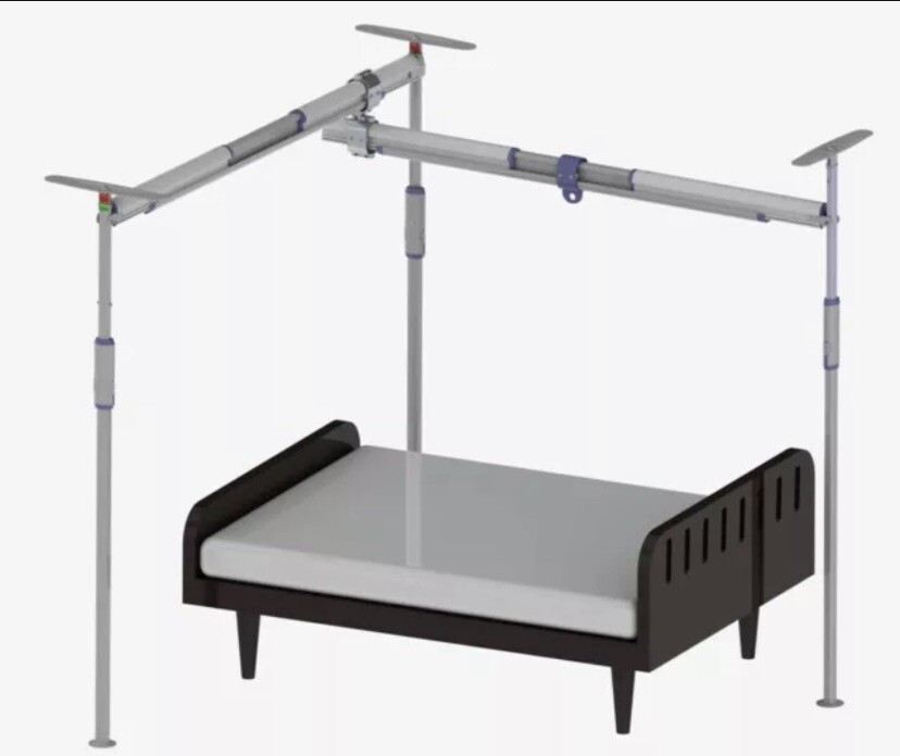 Handicare 3 Post Pressure Fit Lift System w/ Swivel Trolley, Motor, and ...