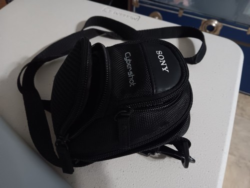 Sony Camera Bag Black Nylon Soft Case 3 Zip Pockets /w Shoulder Strap ...