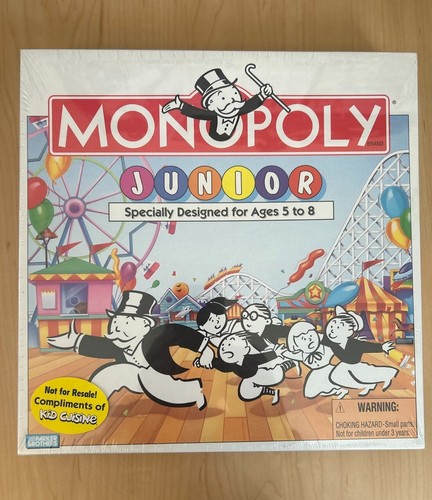 Monopoly Jr Junior 1995 Board Game (NEVER OPENED, 100% COMPLETE) Kid ...