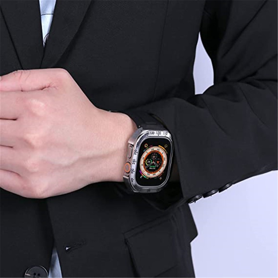for Apple Watch Ultra 49mm 316L Stainless Steel Mod Kit Set Cas Band ...