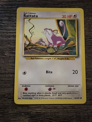 Rattata Base Set - NM - 1999 Pokémon WOTC - 61/102 | eBay