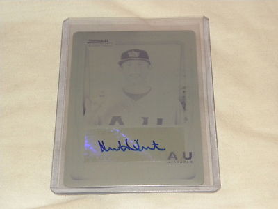 HUNTER VIRANT 2011 BOWMAN CHROME AUTOGRAPH CYAN PRINTING PLATE 18U ...